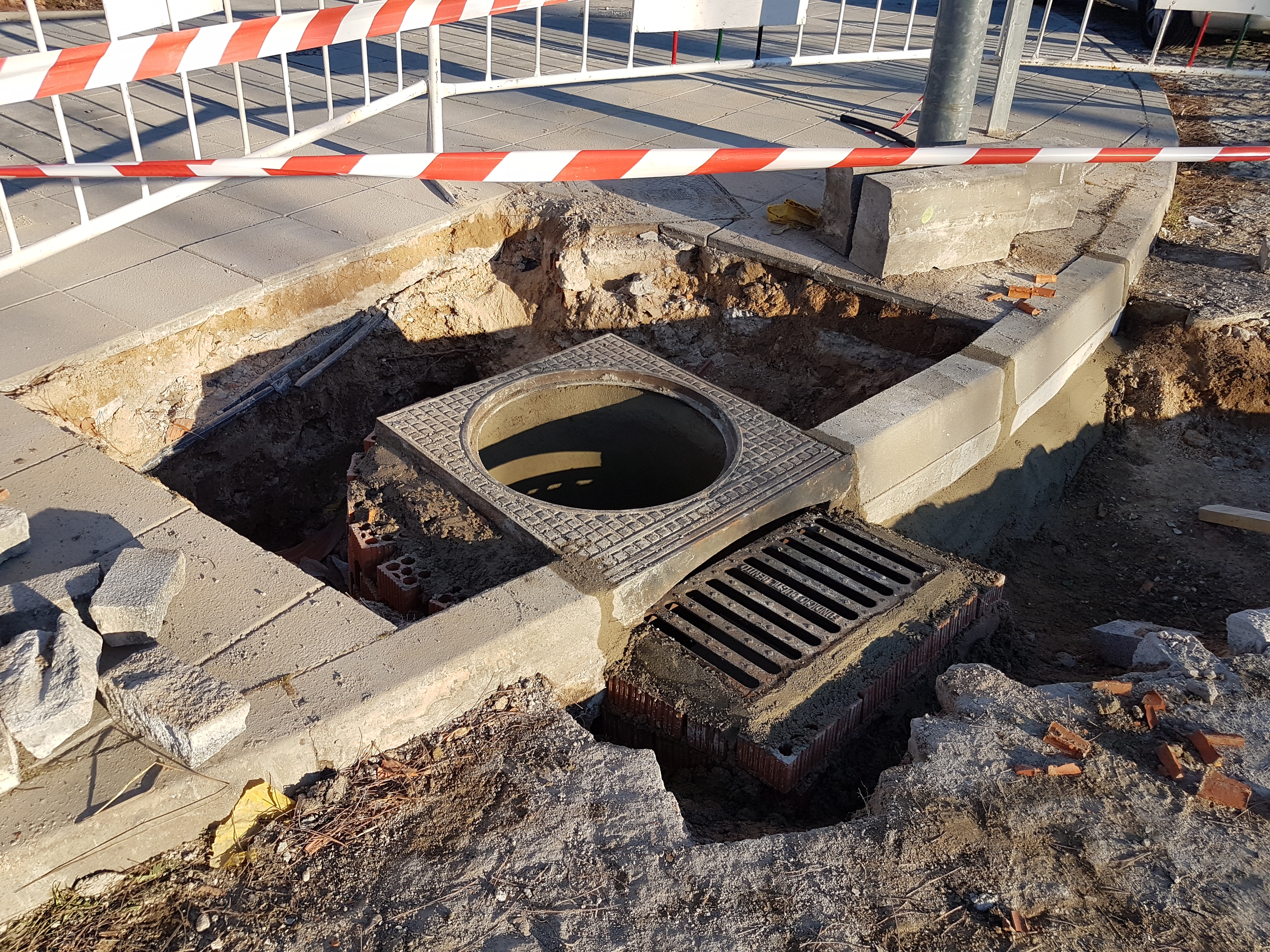 Arqueta sumidero para recogida de aguas pluviales